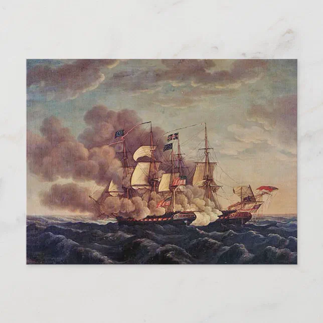 USS Constitution vs. HMS Guerriere Postcard | Zazzle