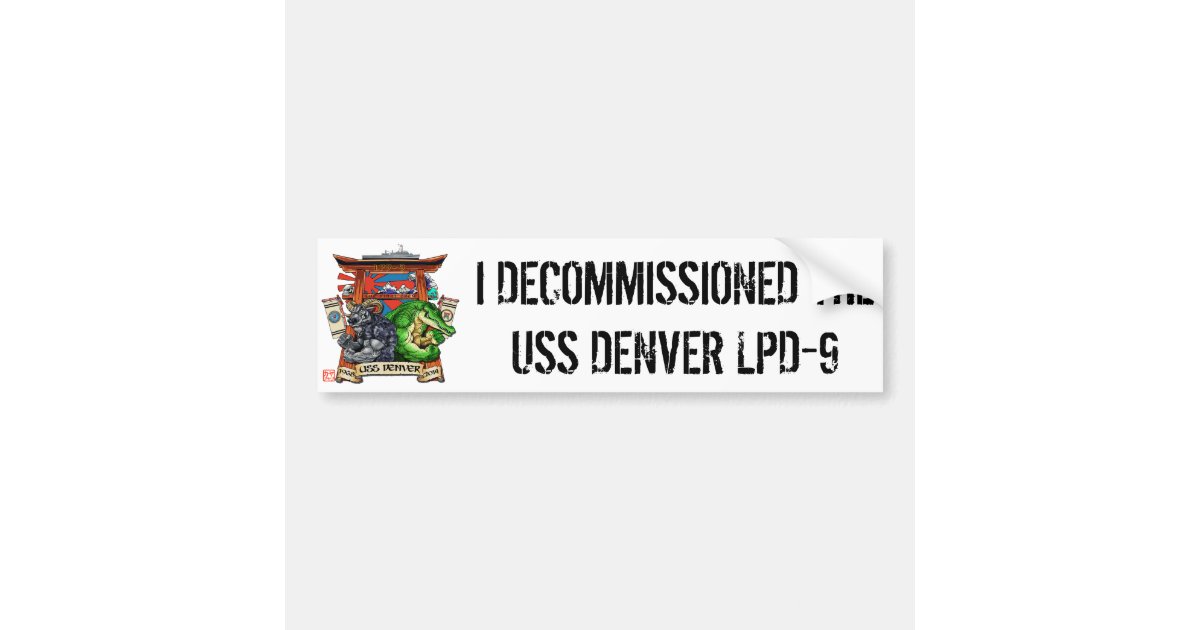 USS Denver LPD-9 Decommissioning Sticker | Zazzle