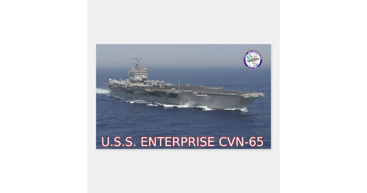 USS Enterprise CVN-65 Sticker | Zazzle