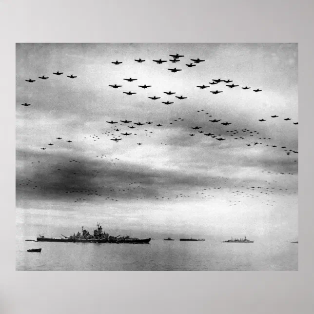 USS Missouri Flyover Surrender of Japan Poster | Zazzle