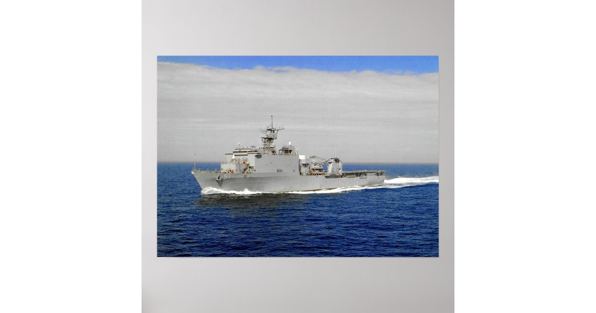 USS Oak Hill (LSD 51) Poster | Zazzle