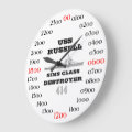 USS Russell (DD-414) Large Clock | Zazzle