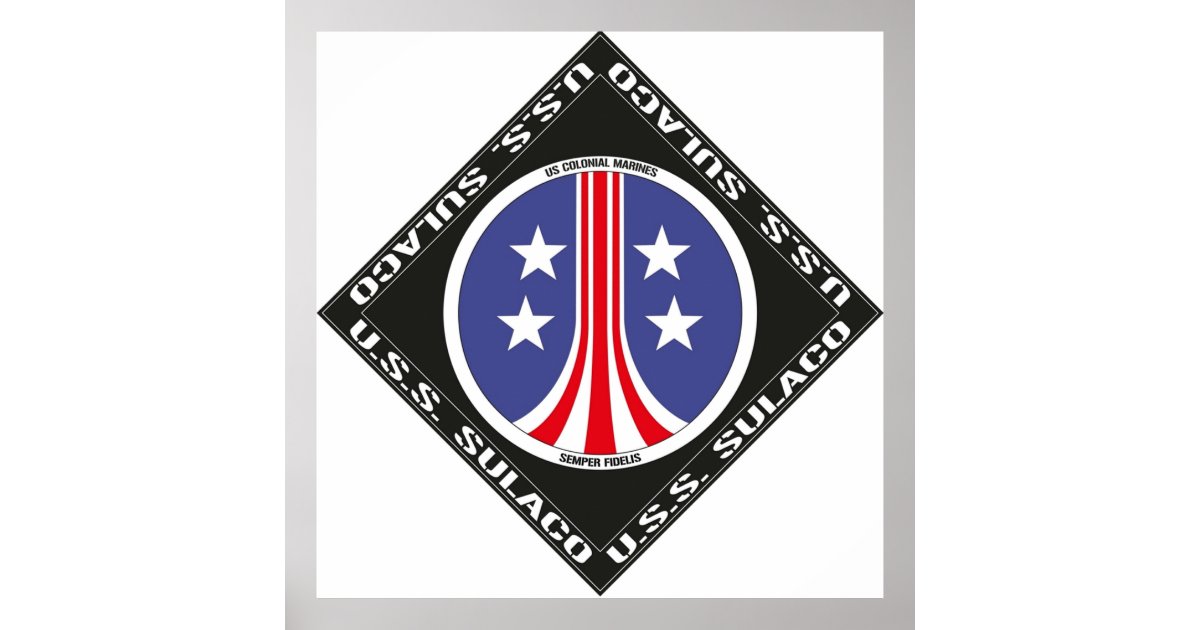 USS Sulaco Colonial Marines crew logo Poster | Zazzle