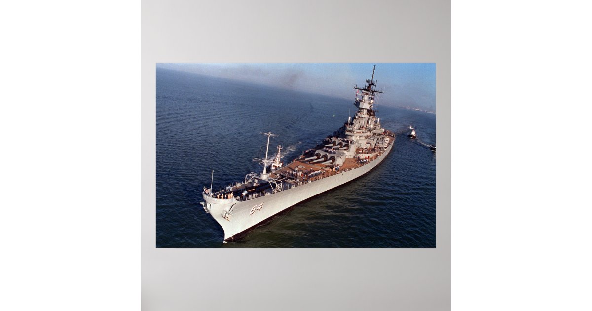 USS Wisconsin (BB-64) Poster | Zazzle