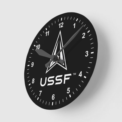 USSF | United States Space Force Round Clock | Zazzle