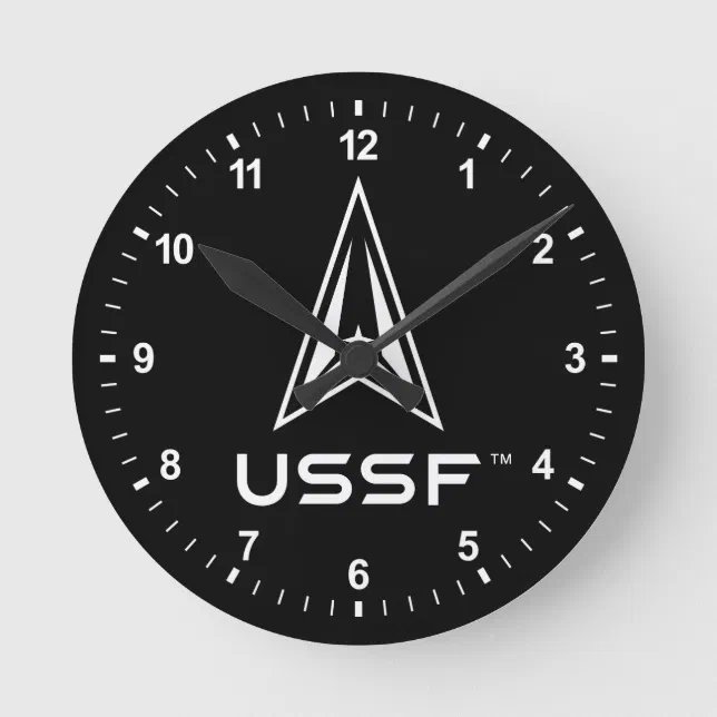 USSF | United States Space Force Round Clock | Zazzle