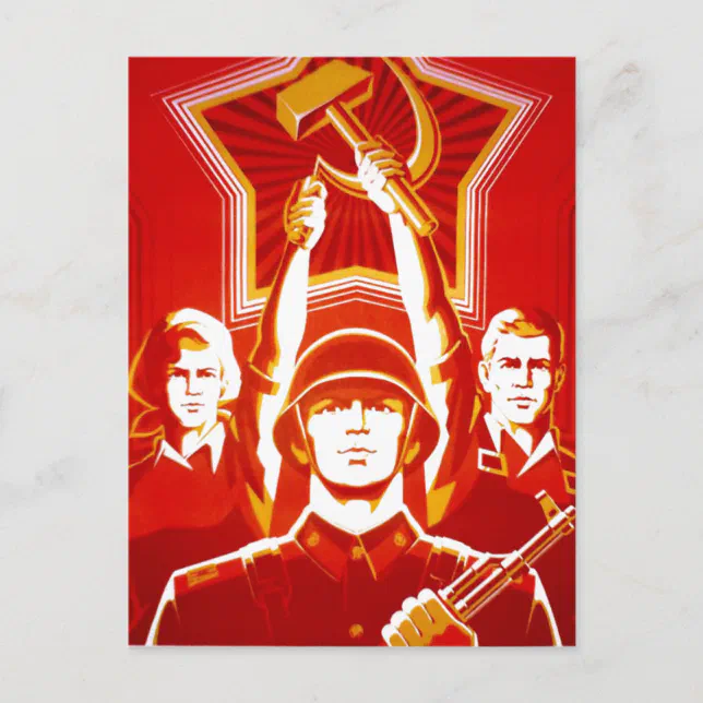 USSR CCCP Cold War Soviet Union Propaganda Posters Postcard | Zazzle