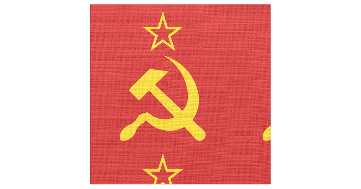 USSR Flag - Soviet Union Flag Fabric | Zazzle