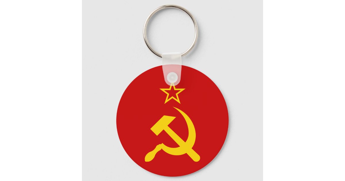 USSR Flag - Soviet Union Flag Keychain | Zazzle