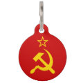 USSR Flag - Soviet Union Flag Pet ID Tag | Zazzle
