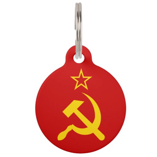 USSR Flag - Soviet Union Flag Pet ID Tag | Zazzle