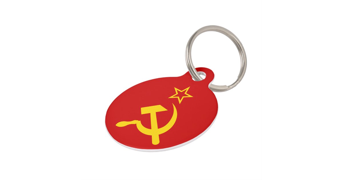 USSR Flag - Soviet Union Flag Pet ID Tag | Zazzle