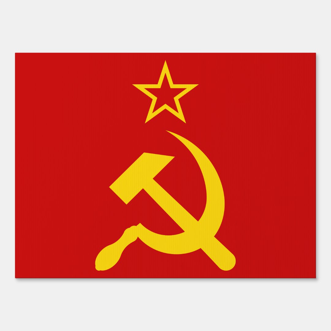 USSR Flag - Soviet Union Flag Sign | Zazzle