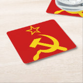 USSR Flag - Soviet Union Flag Square Paper Coaster | Zazzle