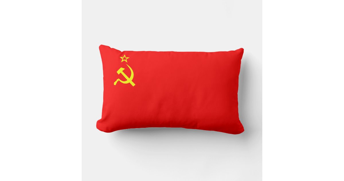 ussr soviet russia communist flag pillow cccp | Zazzle
