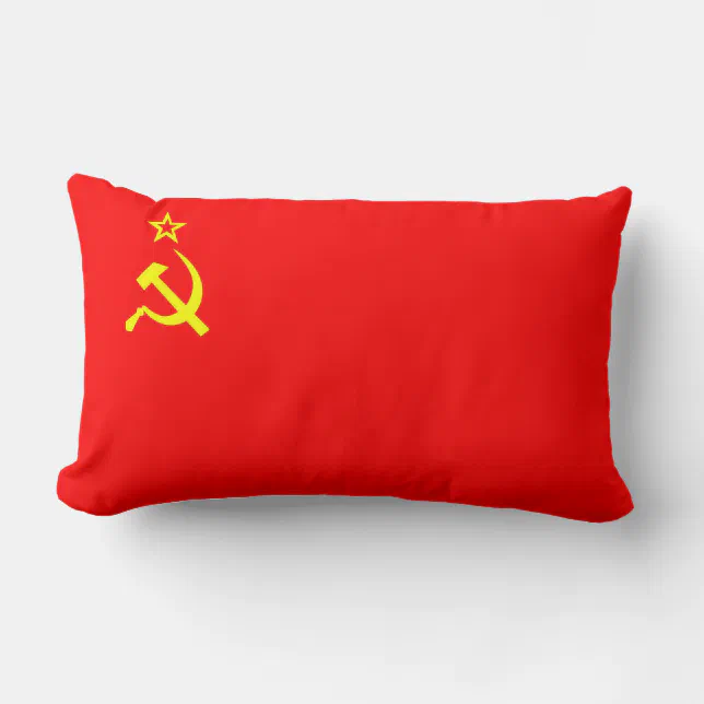 ussr soviet russia communist flag pillow cccp | Zazzle