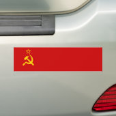 USSR Soviet Union Flag Communist Sickle and Hammer Bumper Sticker | Zazzle