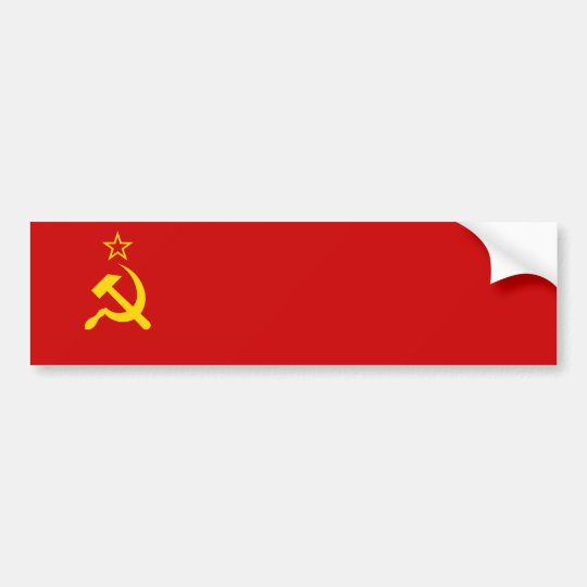 USSR Soviet Union Flag Communist Sickle and Hammer Bumper Sticker ...