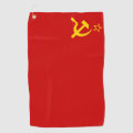 USSR Soviet Union Flag Communist Sickle and Hammer Golf Towel | Zazzle