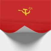 USSR Soviet Union Flag Communist Sickle and Hammer Wrapping Paper | Zazzle