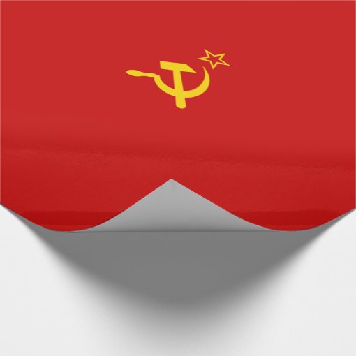USSR Soviet Union Flag Communist Sickle and Hammer Wrapping Paper | Zazzle