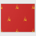 USSR Soviet Union Flag Communist Sickle and Hammer Wrapping Paper | Zazzle