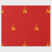 USSR Soviet Union Flag Communist Sickle and Hammer Wrapping Paper | Zazzle