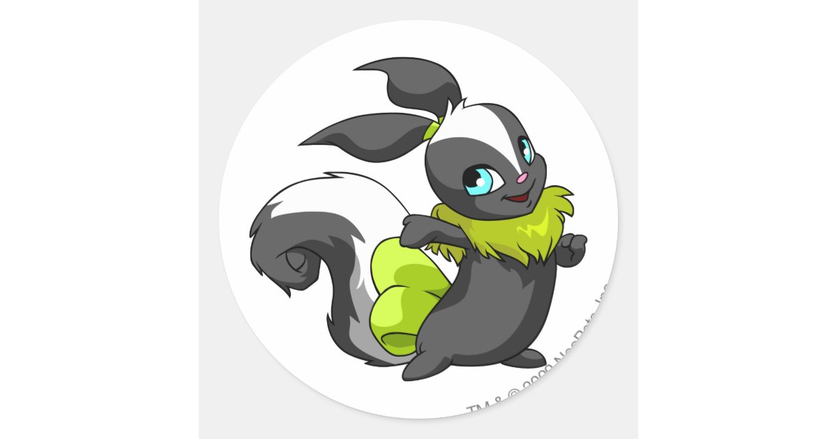 Usul Skunk Classic Round Sticker | Zazzle