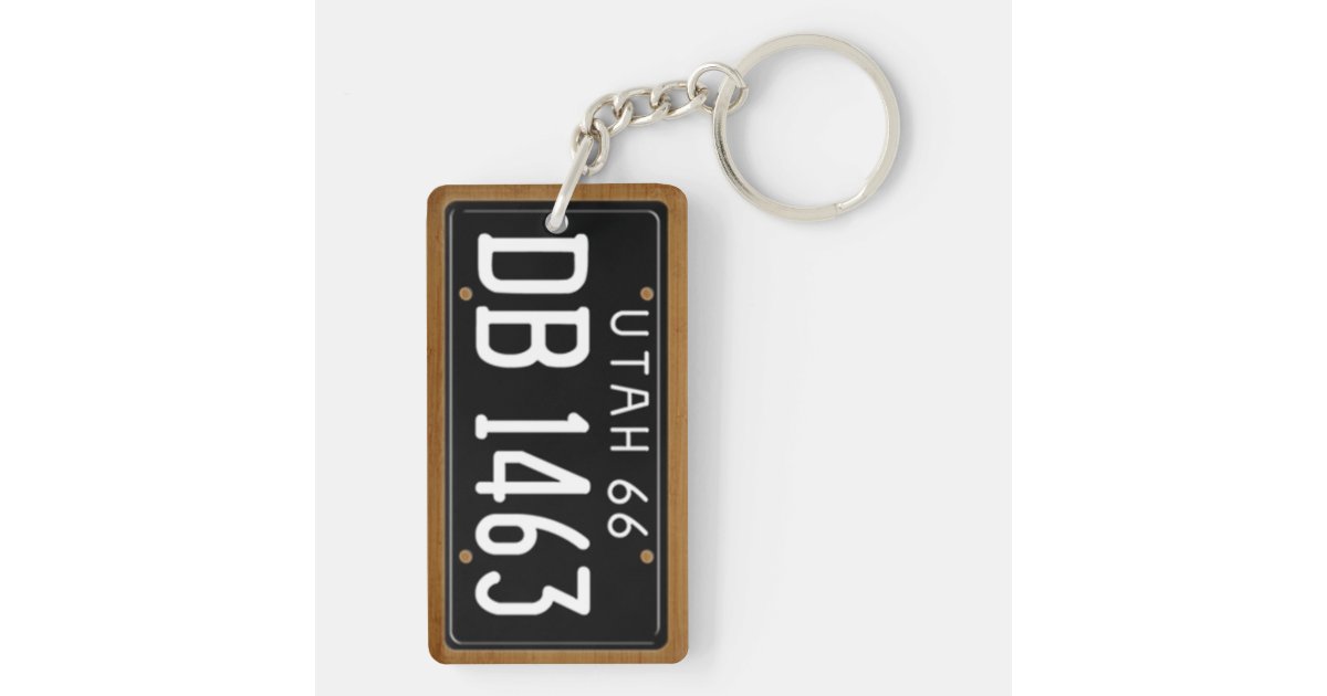 Utah 1966 Vintage License Plate Keychain | Zazzle