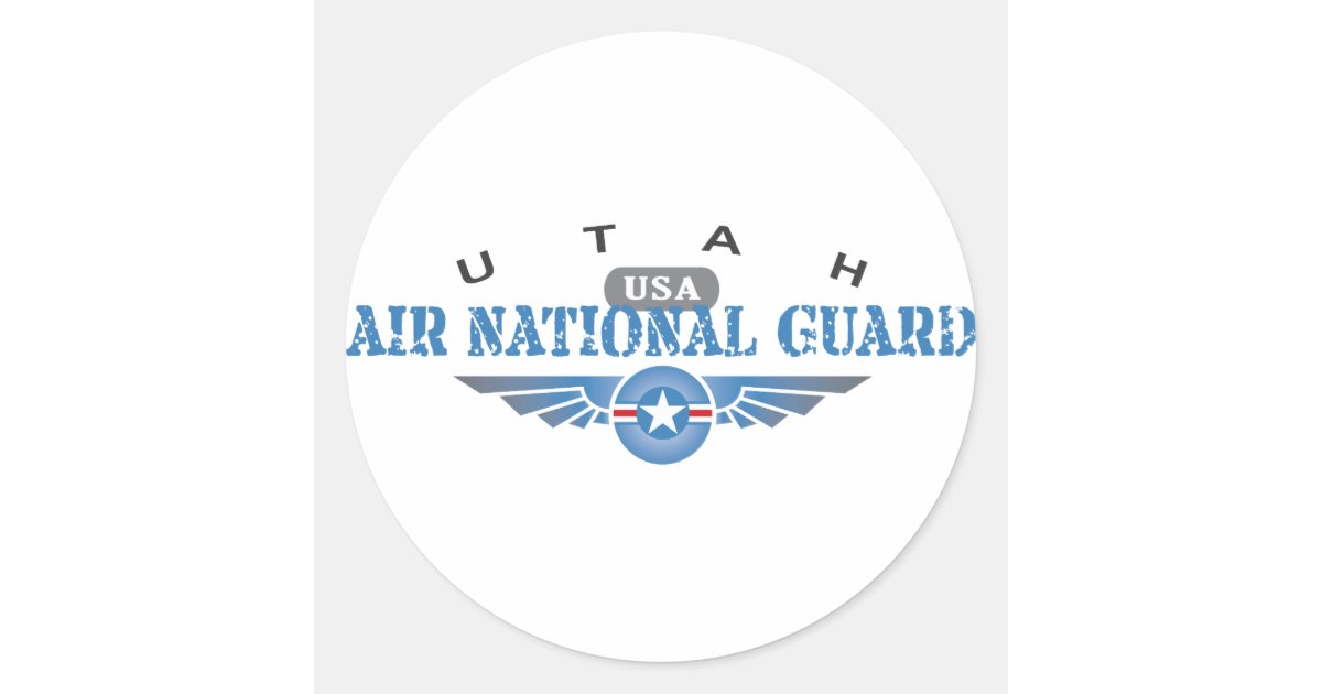 Utah Air National Guard Classic Round Sticker | Zazzle