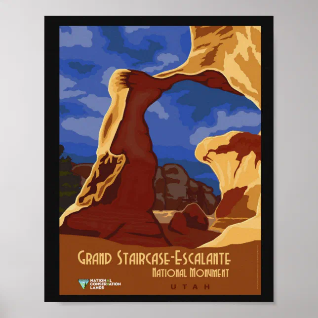 Utah Arches National Monument Vintage Travel Poster | Zazzle