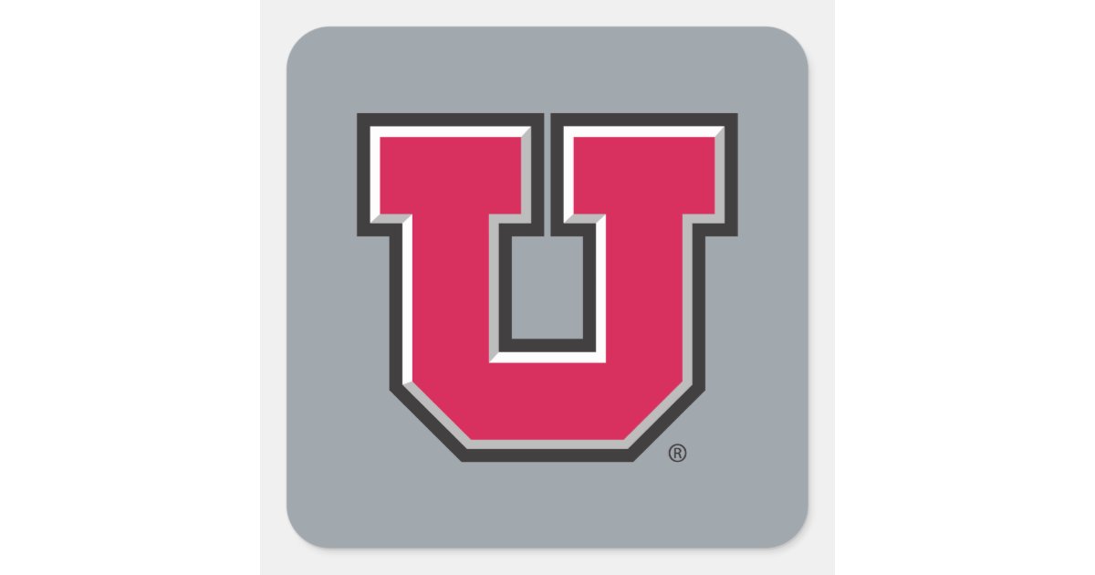 Utah Block U Square Sticker | Zazzle