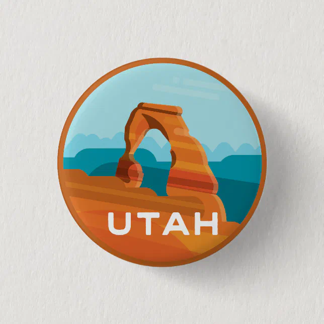 Utah Delicate Arch Button | Zazzle