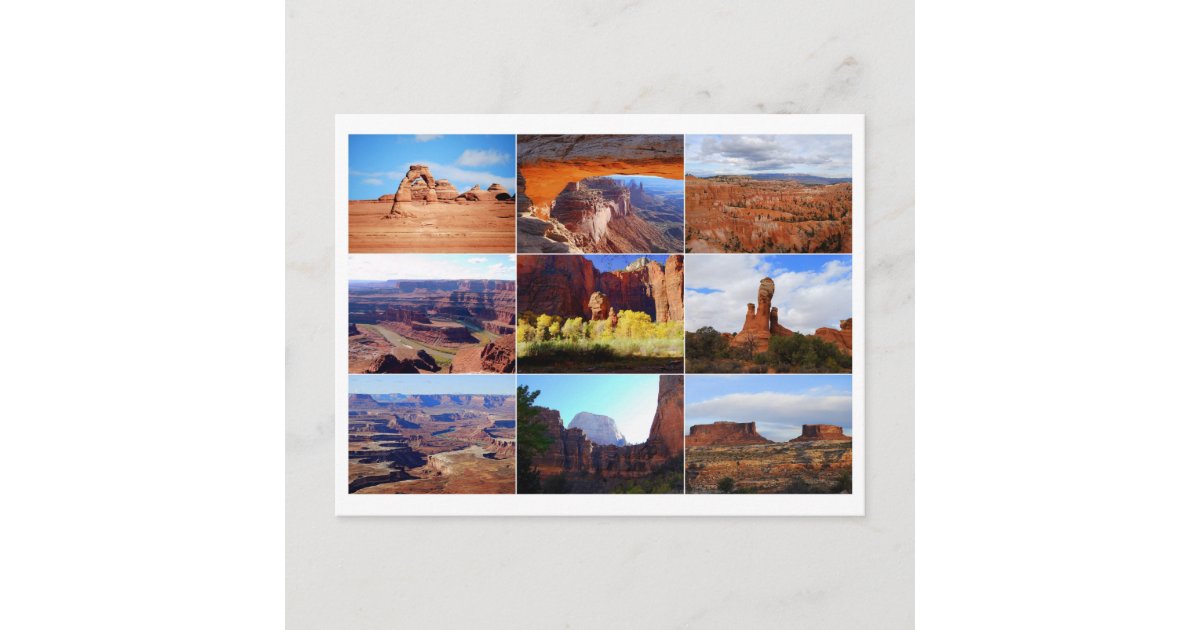 Utah Landmarks Collage Postcard | Zazzle