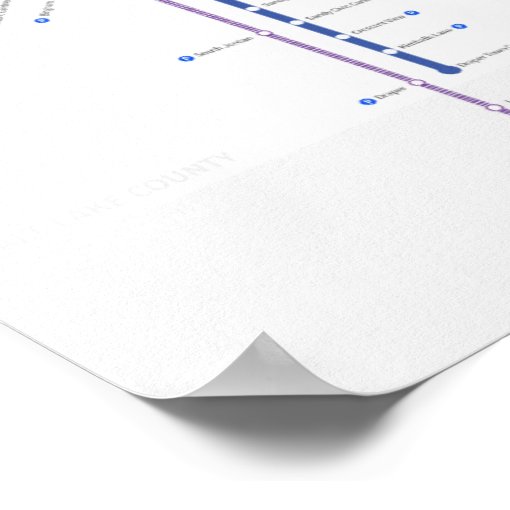 Utah Rail Transit Map Poster | Zazzle