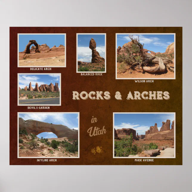 Utah: Rocks & Arches Poster | Zazzle