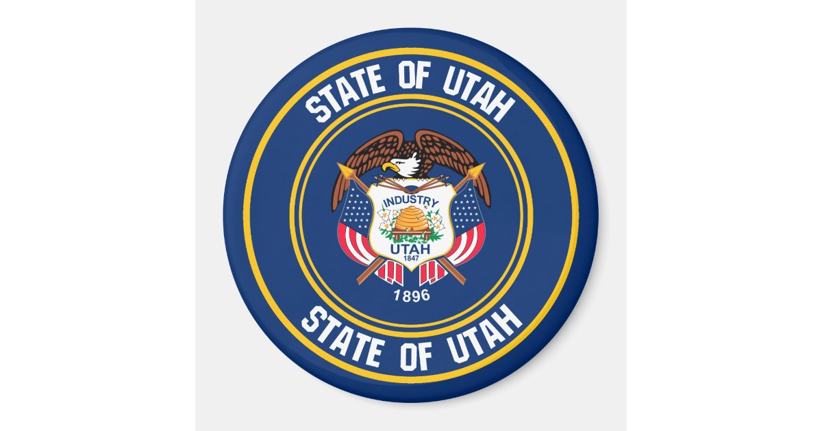 Utah Round Emblem Magnet | Zazzle
