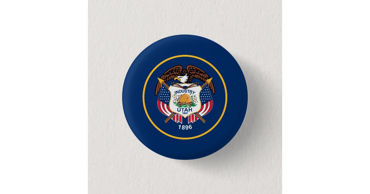 Utah State Flag Button | Zazzle