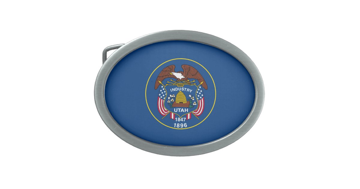 Utah State Flag Design Belt Buckle | Zazzle
