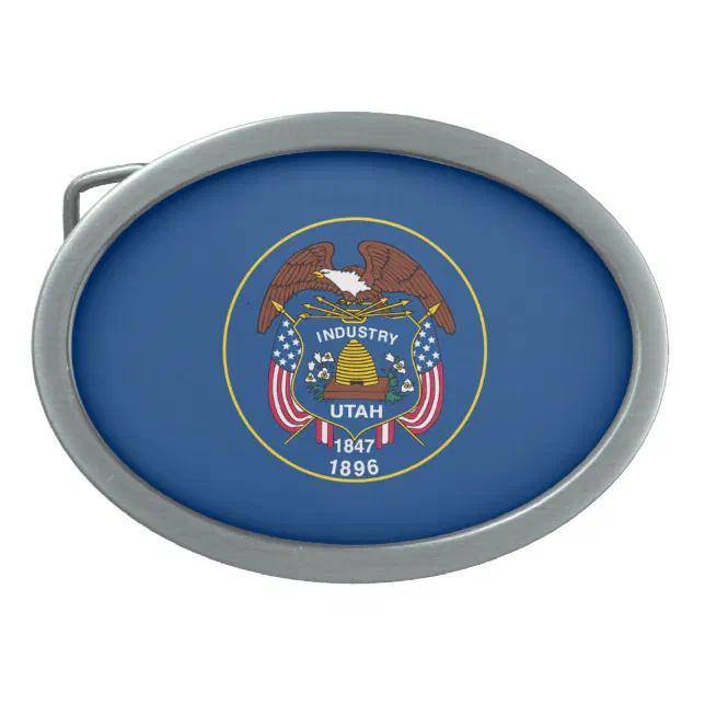 Utah State Flag Design Belt Buckle | Zazzle