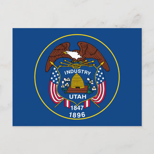 Utah State Flag Design Postcard | Zazzle