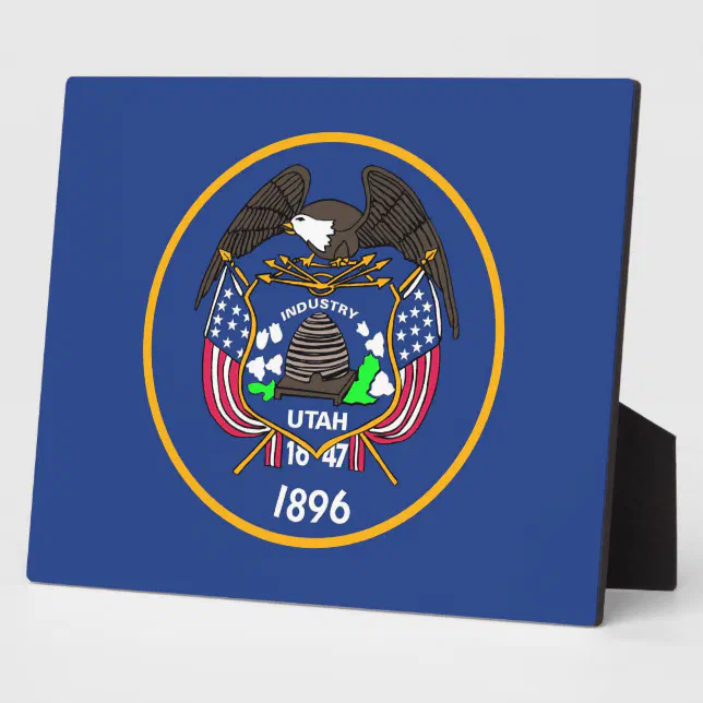 Utah State Flag Plaque | Zazzle