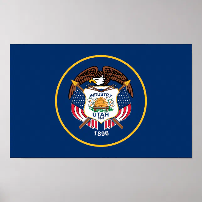 Utah State Flag Poster | Zazzle