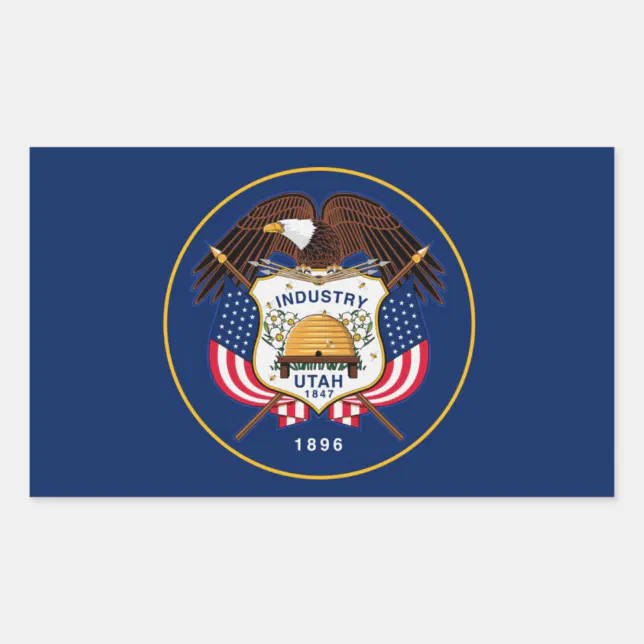 Utah State Flag Sticker | Zazzle