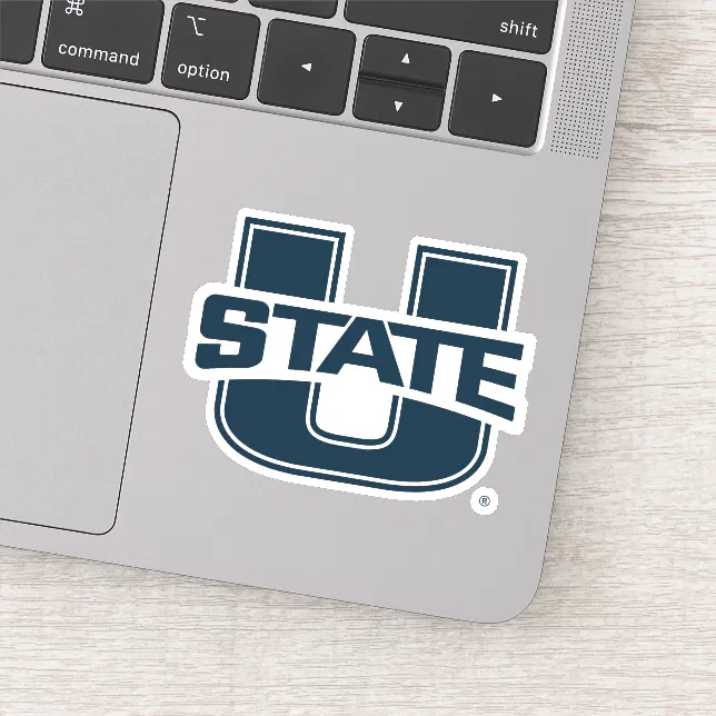 Utah State University Blue Logo Sticker | Zazzle