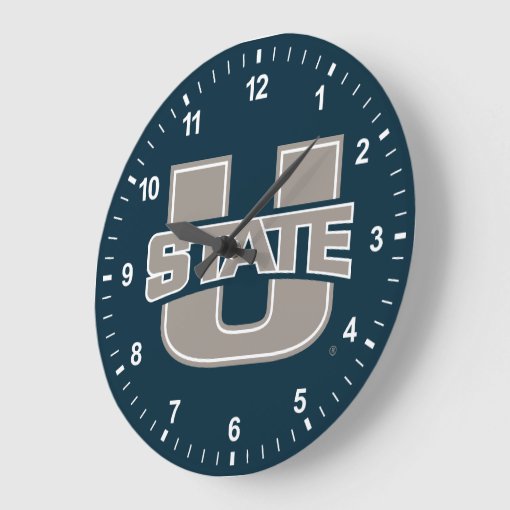 Utah State University Logo Large Clock | Zazzle