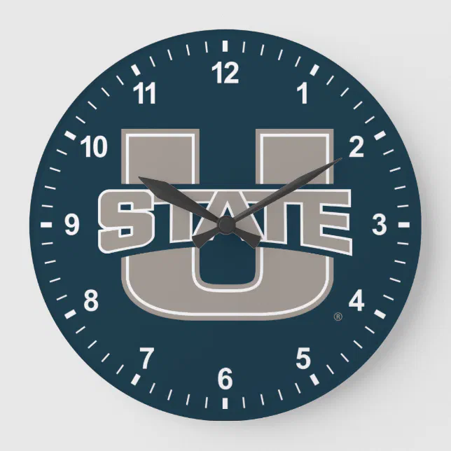 Utah State University Logo Large Clock | Zazzle