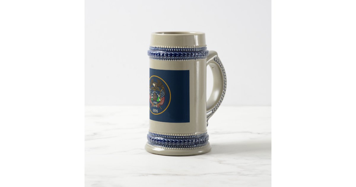 Utah: The Beehive State US Flag, Industry Beer Stein | Zazzle