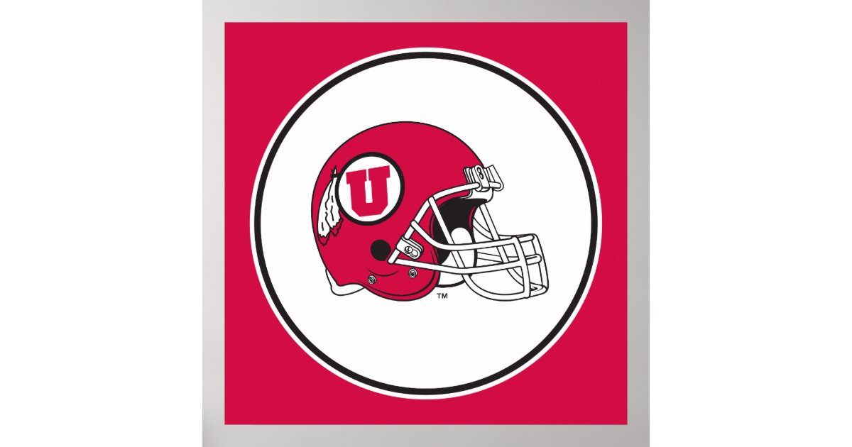 Utah Utes Helmet Poster | Zazzle