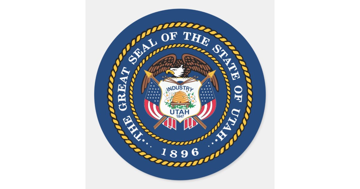 Utahn Seal, Seal of Utah Sticker | Zazzle